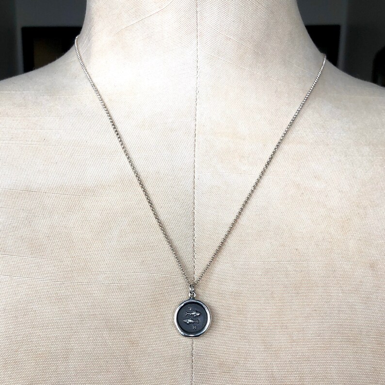 Pisces Zodiac Mini Wax Seal Pendant - Etsy