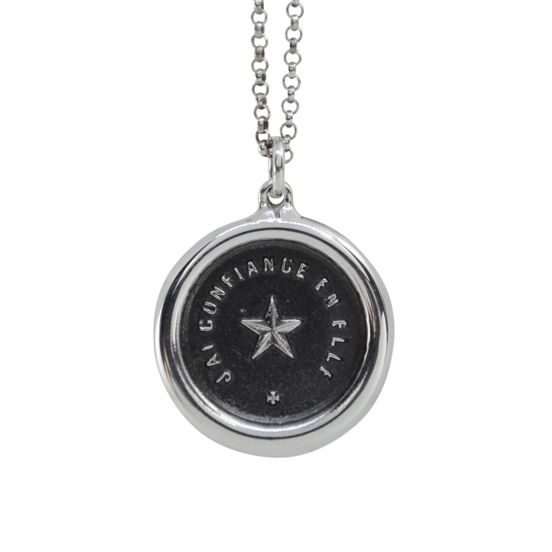 Star & Motto Wax Seal Pendant - Etsy