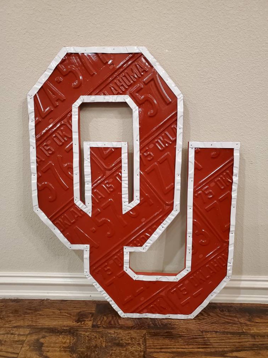 Oklahoma Sooners Logo Made From License Plates - Etsy