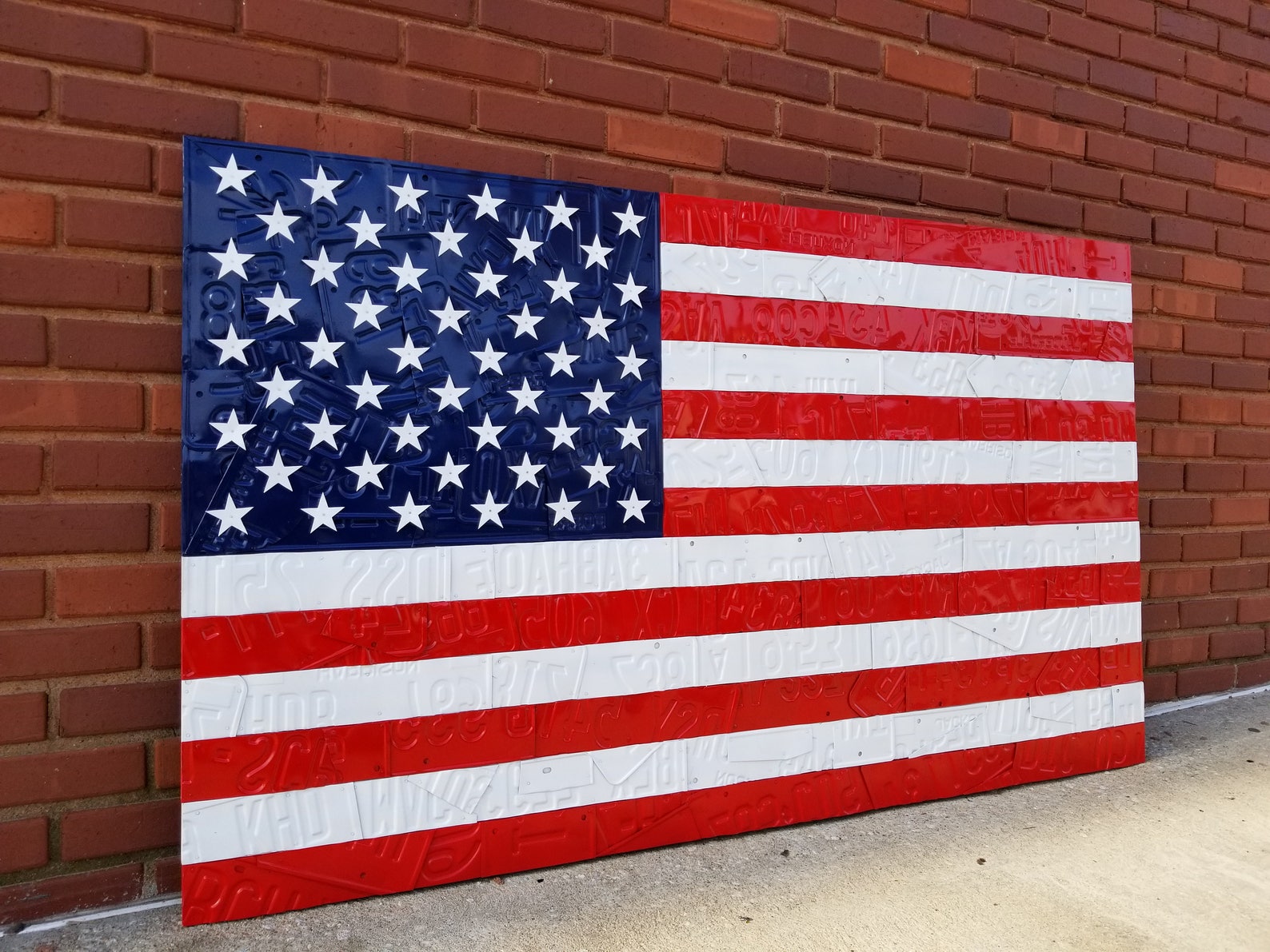 United States Flag Handcrafted From US License Plates - Etsy