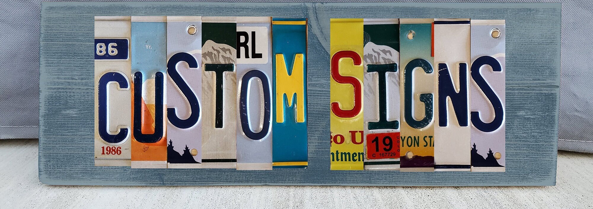 Custom License Plate Signs Personalized - Etsy