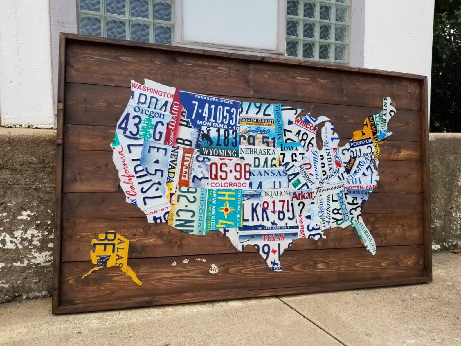 License Plate Map, Authentic USA Plates (new Large Size) - Etsy
