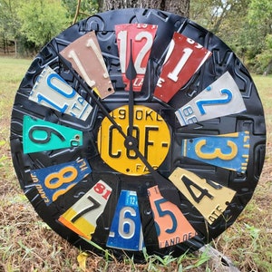 Vintage License Plate Clock - Etsy
