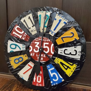 Vintage License Plate Clock - Etsy