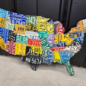License Plate Map, Authentic USA Plates (new Extra Large Size With ...