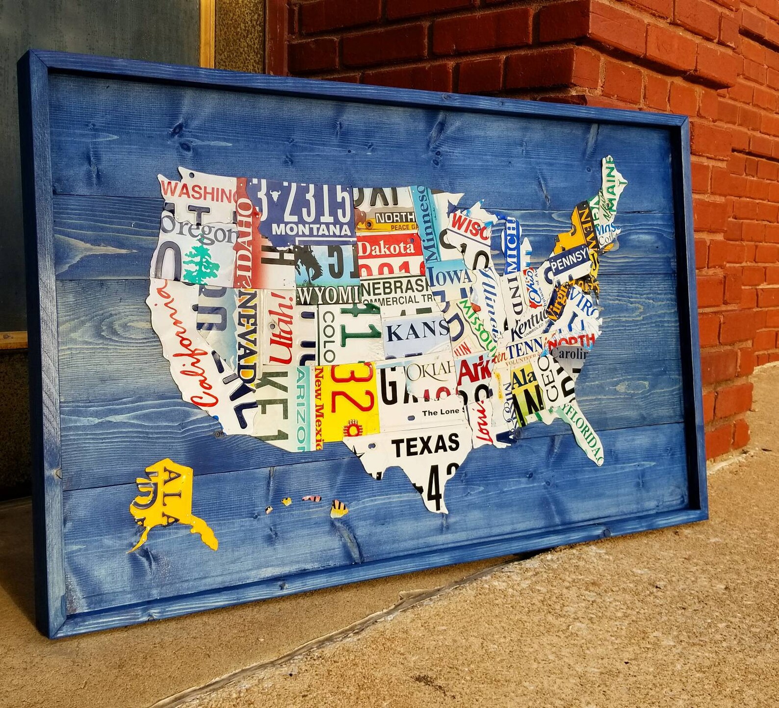 License Plate Map, Authentic US License Plates - Etsy