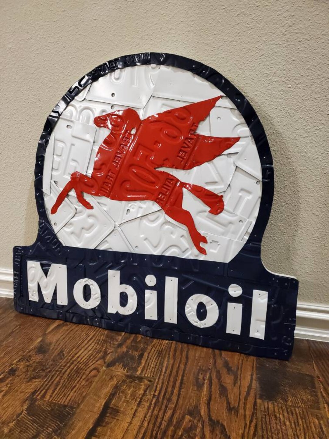 Mobil Oil Sign Made From License Plates - Etsy
