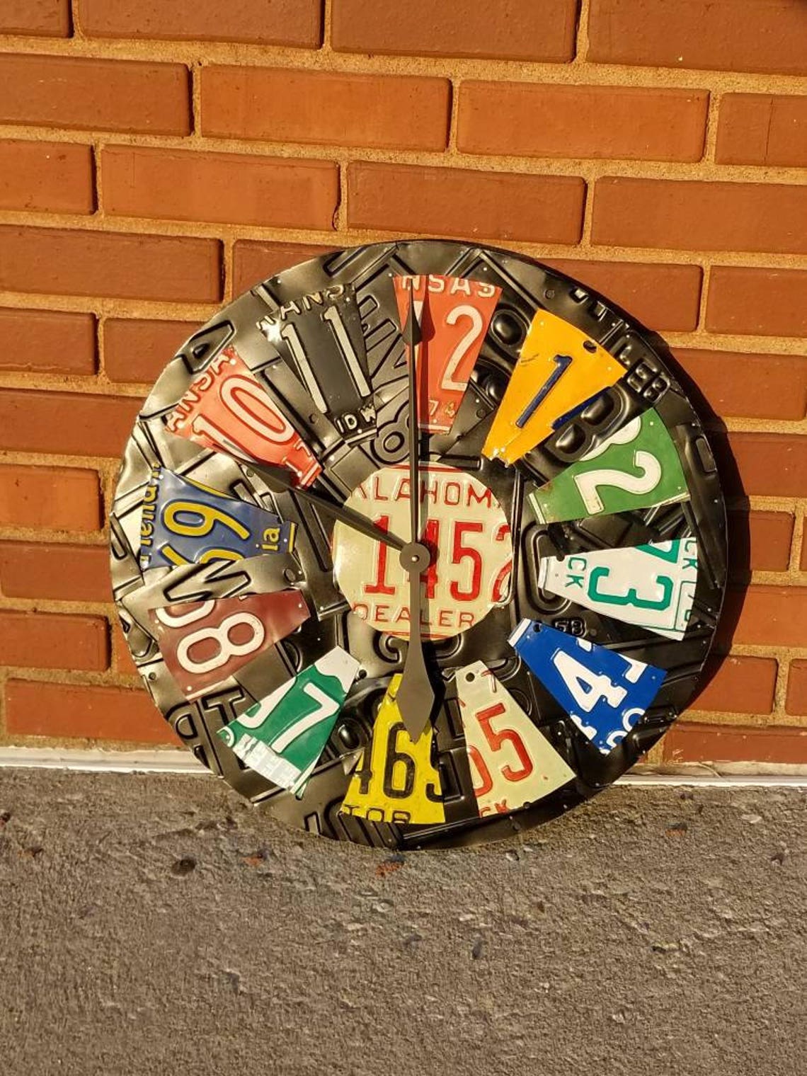 Vintage License Plate Clock - Etsy