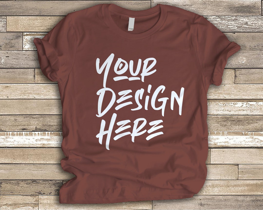 Bella Canvas 3001 RUST Mock up Tee | Flat Jpeg Mock Up - Etsy