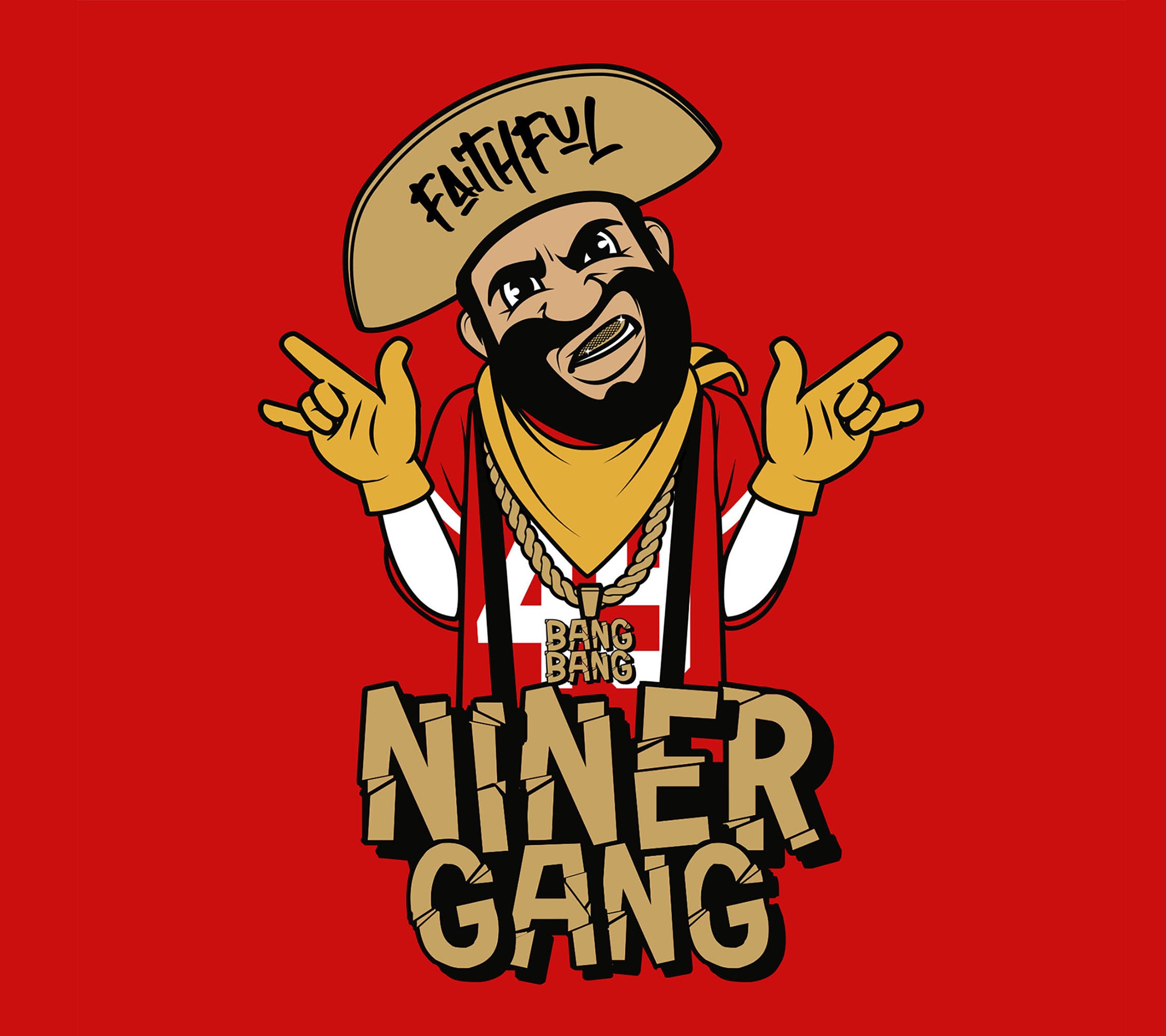 Faithful Niner Gang Tee Shirt Bang Bang Niner Gang San - Etsy