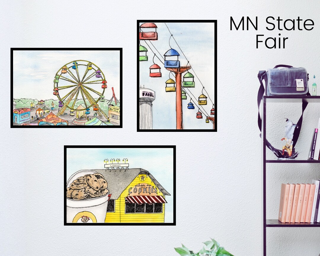 Minnesota State Fair Bundle - Ink and Watercolor Painting - Minnesota ...