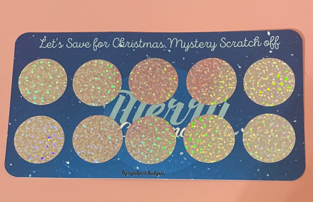 Lets Save for Christmas Mystery Scratch off Card- Laminated - Etsy