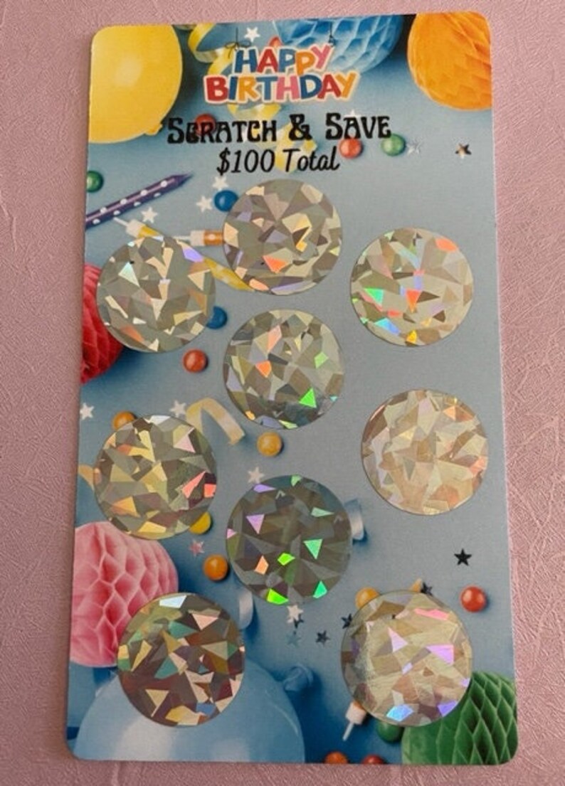 Happy Birthday Scratch off Card - Etsy