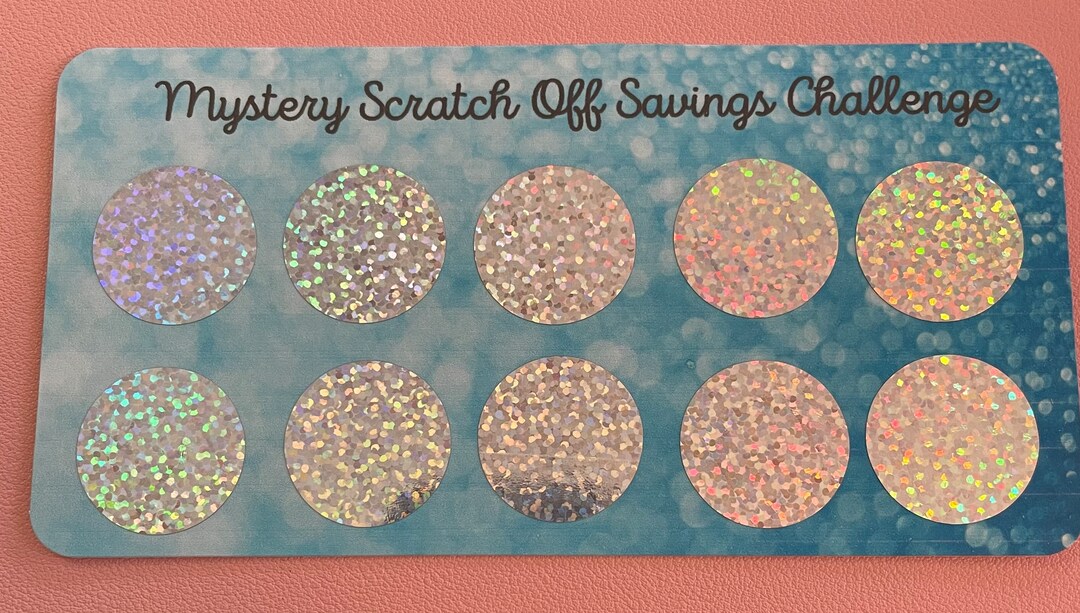My Original Very First Mystery Scratch off Savings Challenge- Laminated ...