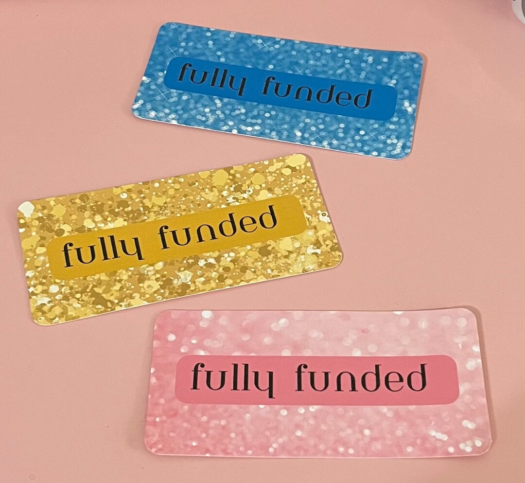 Beautiful Sparkly Fully Funded Digital Insert Cards 3up on a Sheet ...
