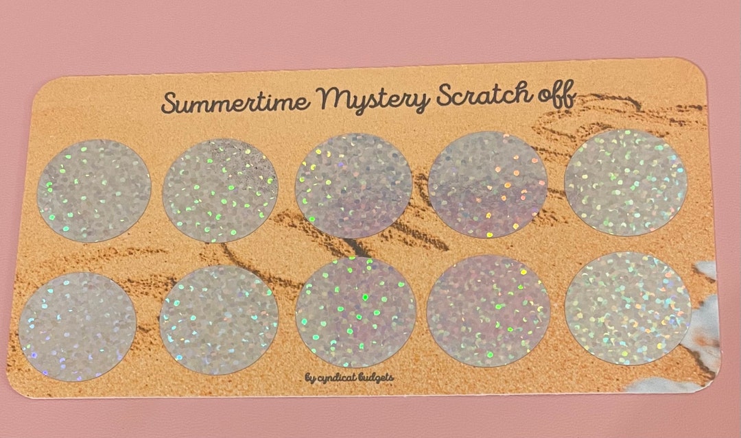 Summertime Mystery Scratch off Card- Laminated - Etsy