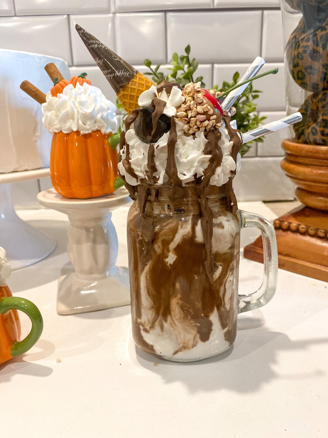 Fake Hot Fudge Shake Chocolate Fudge Sundae in a Jar - Etsy