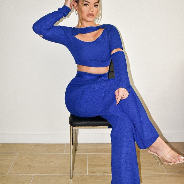 Royal Blue Pant Set - Etsy