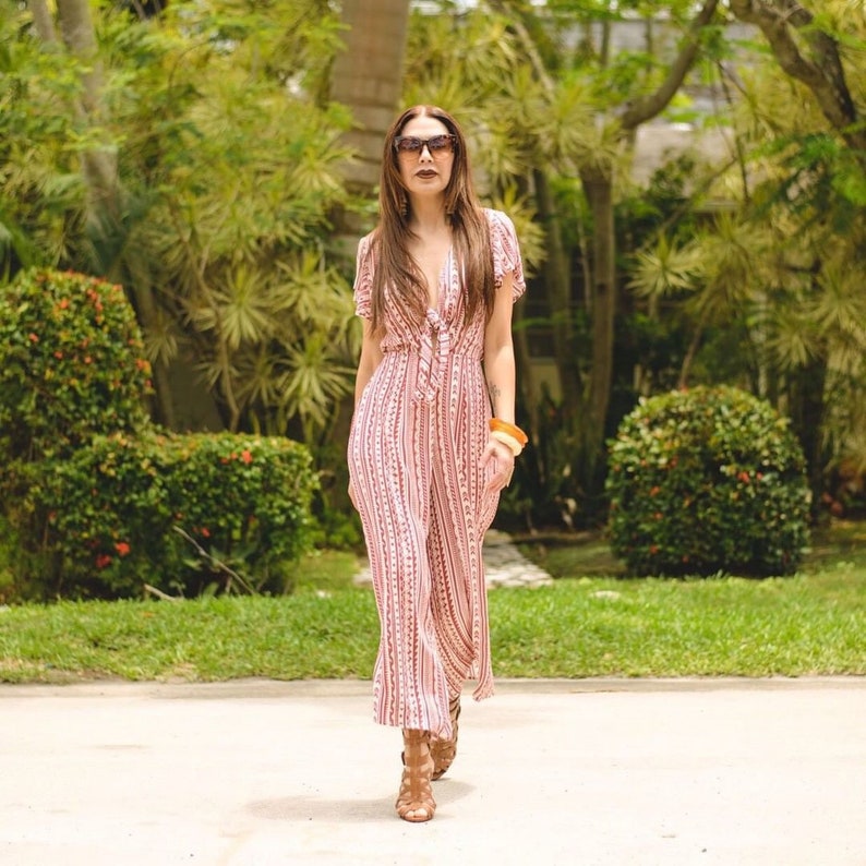 Mono Boho Chic Palazzo - Etsy México