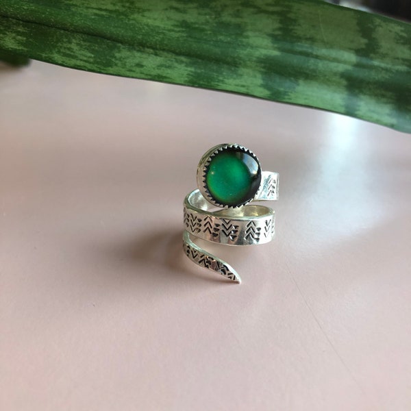 Mood Ring Sterling Silver - Etsy