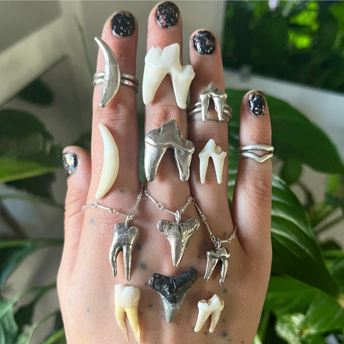 Sterling Silver Cast Tooth Ring or Necklace - Etsy