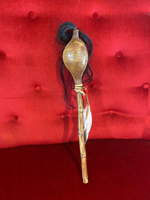 Authentic Antique Native American Rattle for rituals and | Etsy