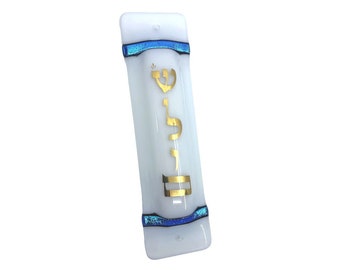 Sparkling Sky Art Glass Mezuzah Easy Mount Indoor or Outdoor - Etsy