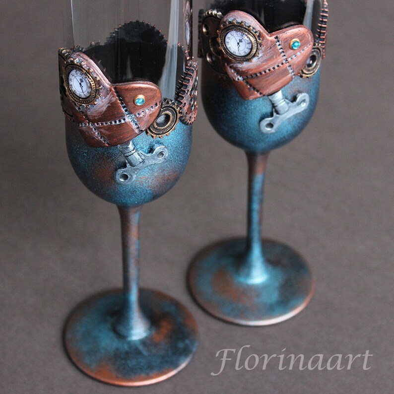 Steampunk Vintage Glasses Steampunk Wedding Glasses - Etsy