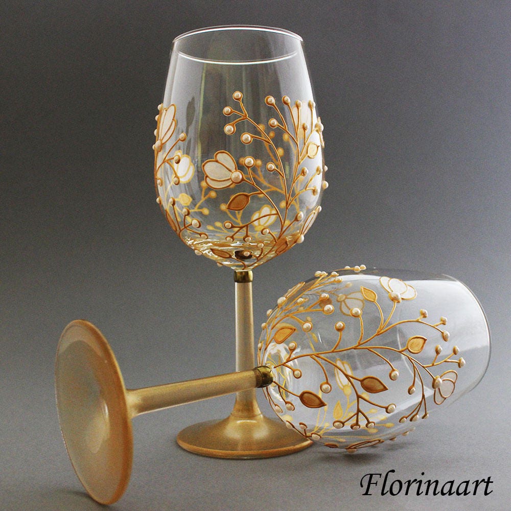 Pearl Anniversary Glasses 30th Anniversary Glasses Pearl Etsy