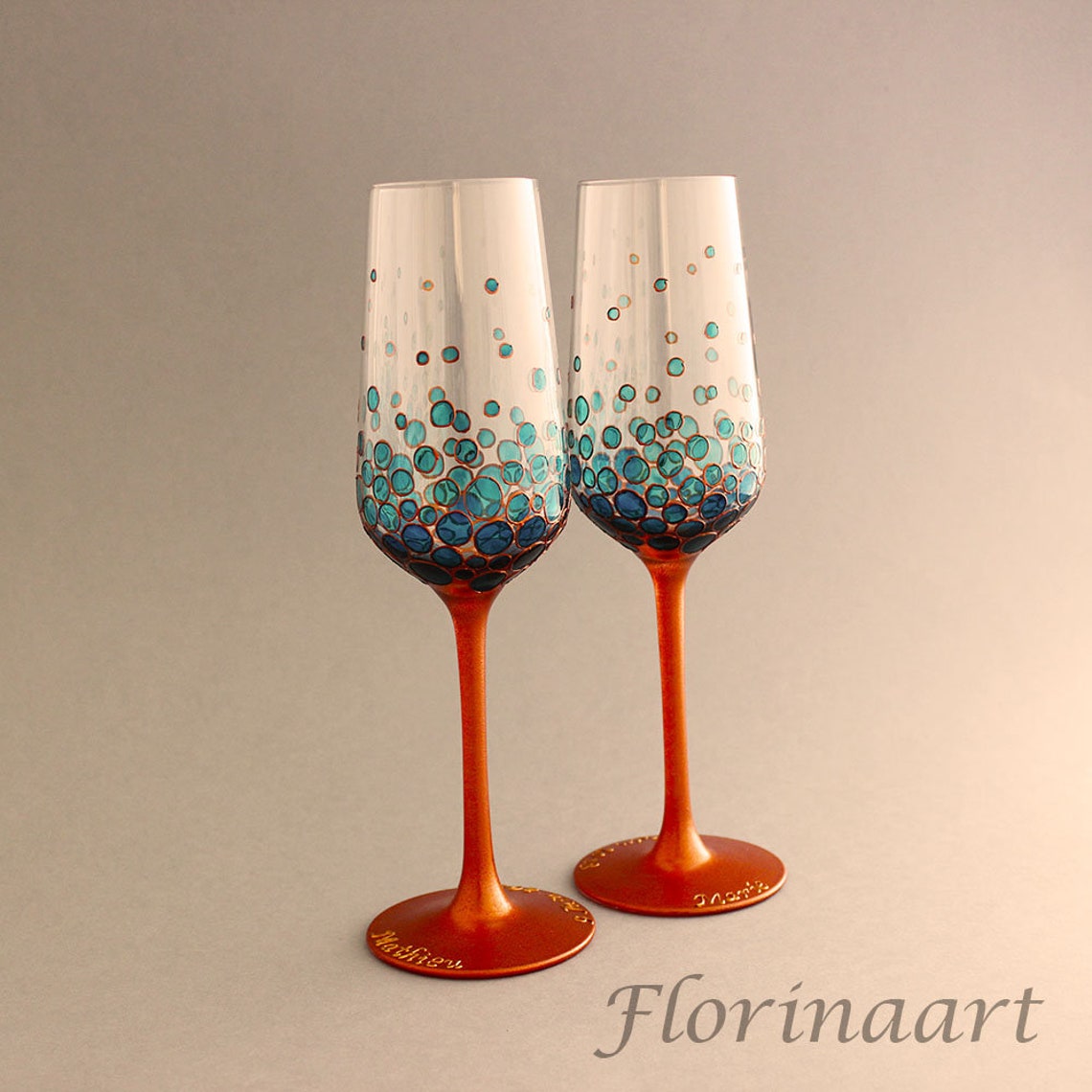 Copper Bubble Glasses Copper Anniversary Glasses Copper - Etsy