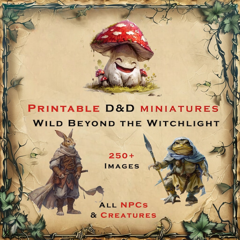 Printable Dnd Paper Miniatures - Etsy
