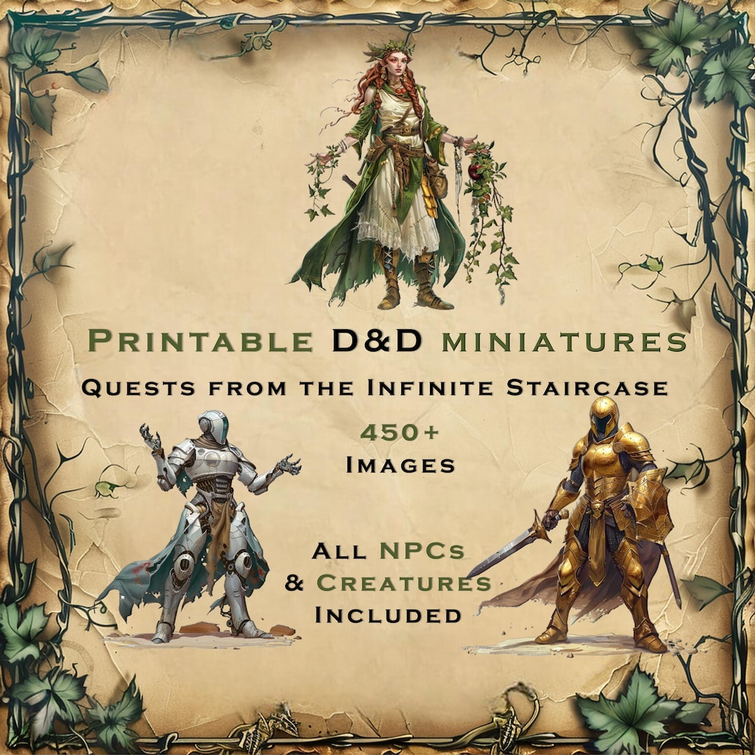 Quests From the Infinite Staircase DND MINIATURE COLLECTION Printable ...