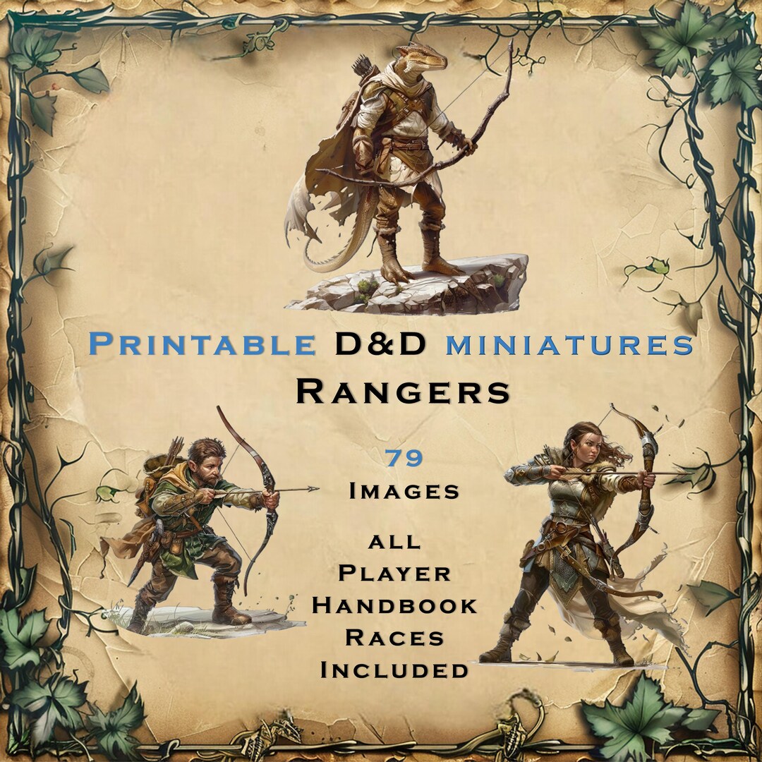 Ranger Class DND MINIATURE and ARTWORK Collection - Printable ...