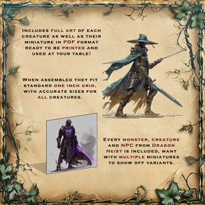 Printable Dungeons and Dragons Miniatures Dragon Heist Full Collection ...