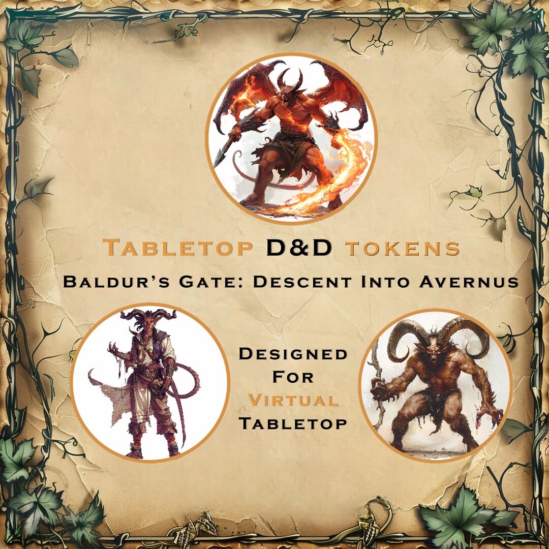 Dungeons and Dragons Tokens Complete Baldur's Gate: Descent Into ...