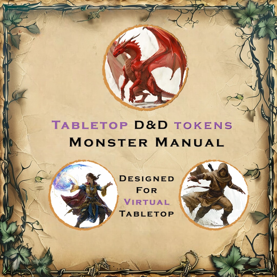 Complete Monster Manual DND TOKEN - Printable Miniatures Dungeons and ...