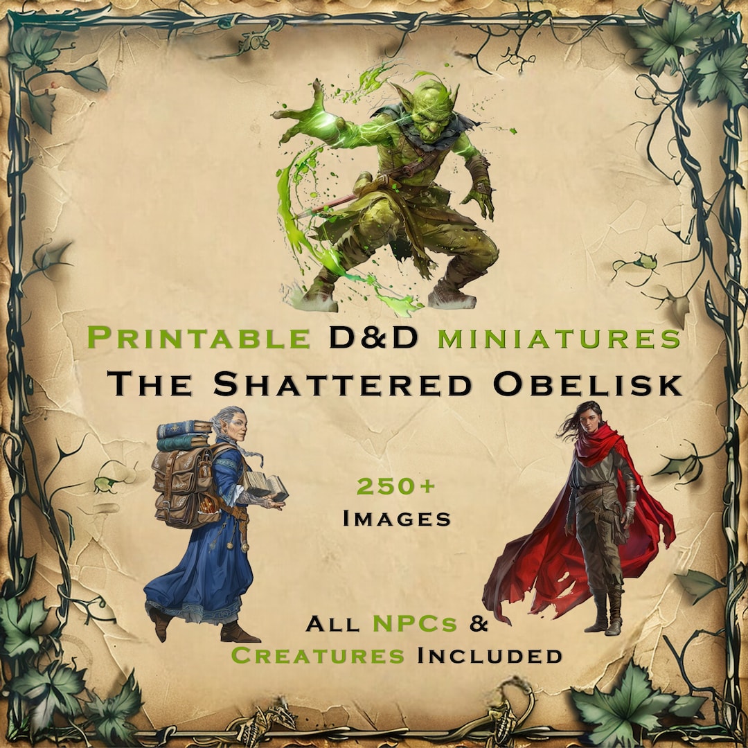 The Shattered Obelisk D&D Miniatures: Printable Tabletop RPG Collection ...