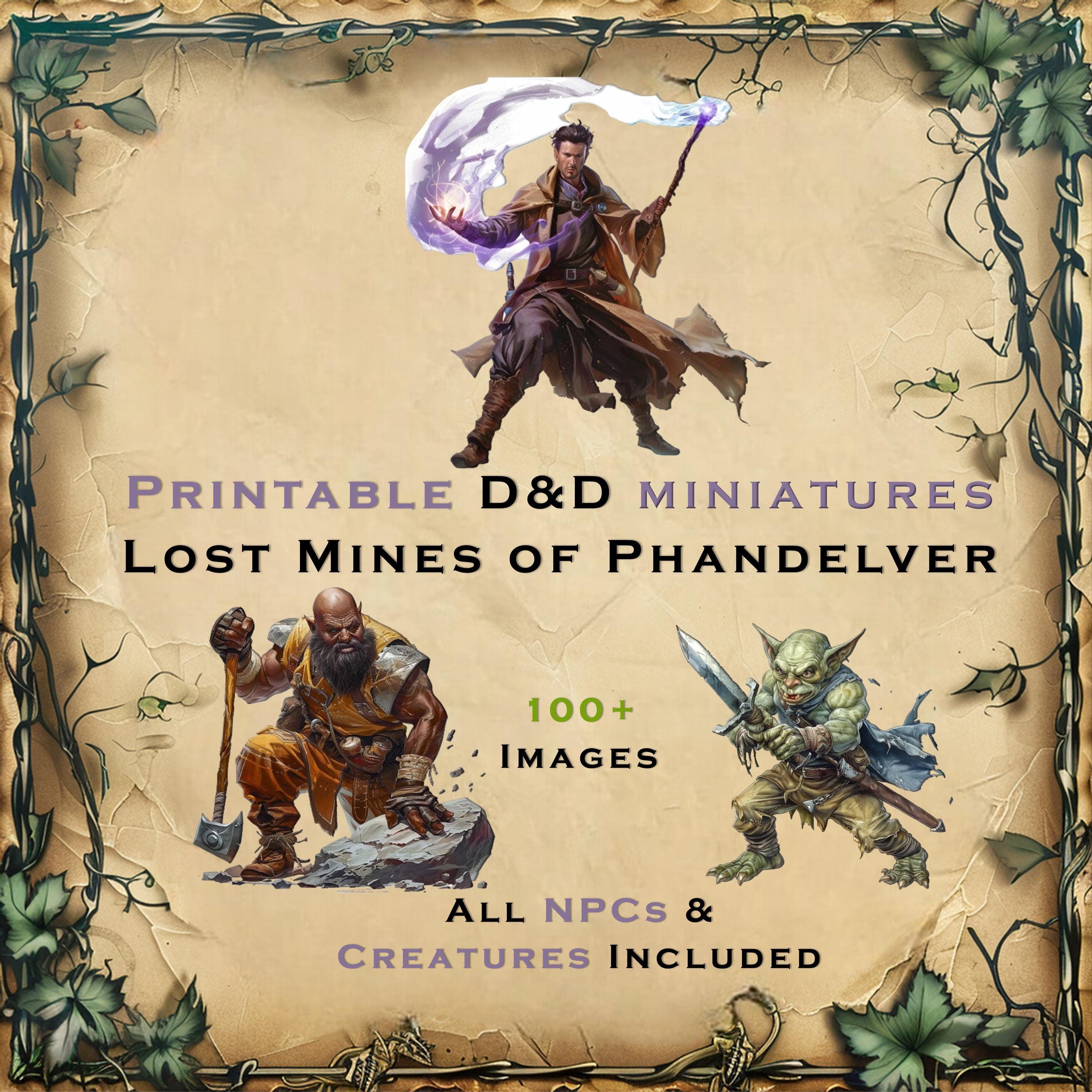 Printable Dungeons and Dragons Miniatures Lost Mines of Phandelver Full ...