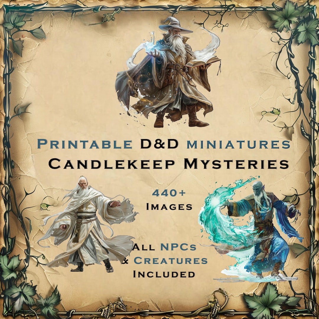 Printable Dungeons and Dragons Miniatures Candlekeep Mysteries ...