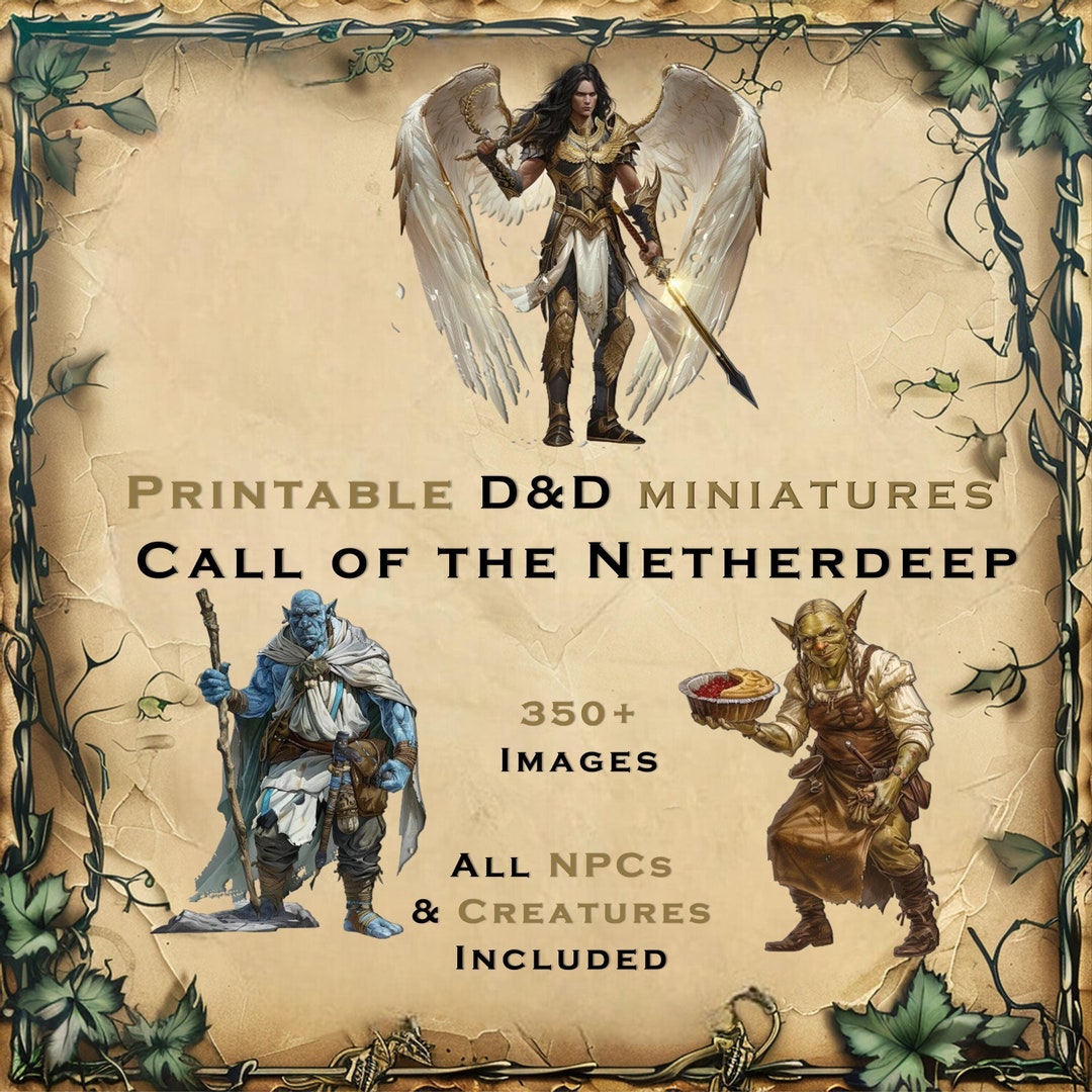 Call of the Netherdeep DND MINIATURE COLLECTION Printable Miniatures ...
