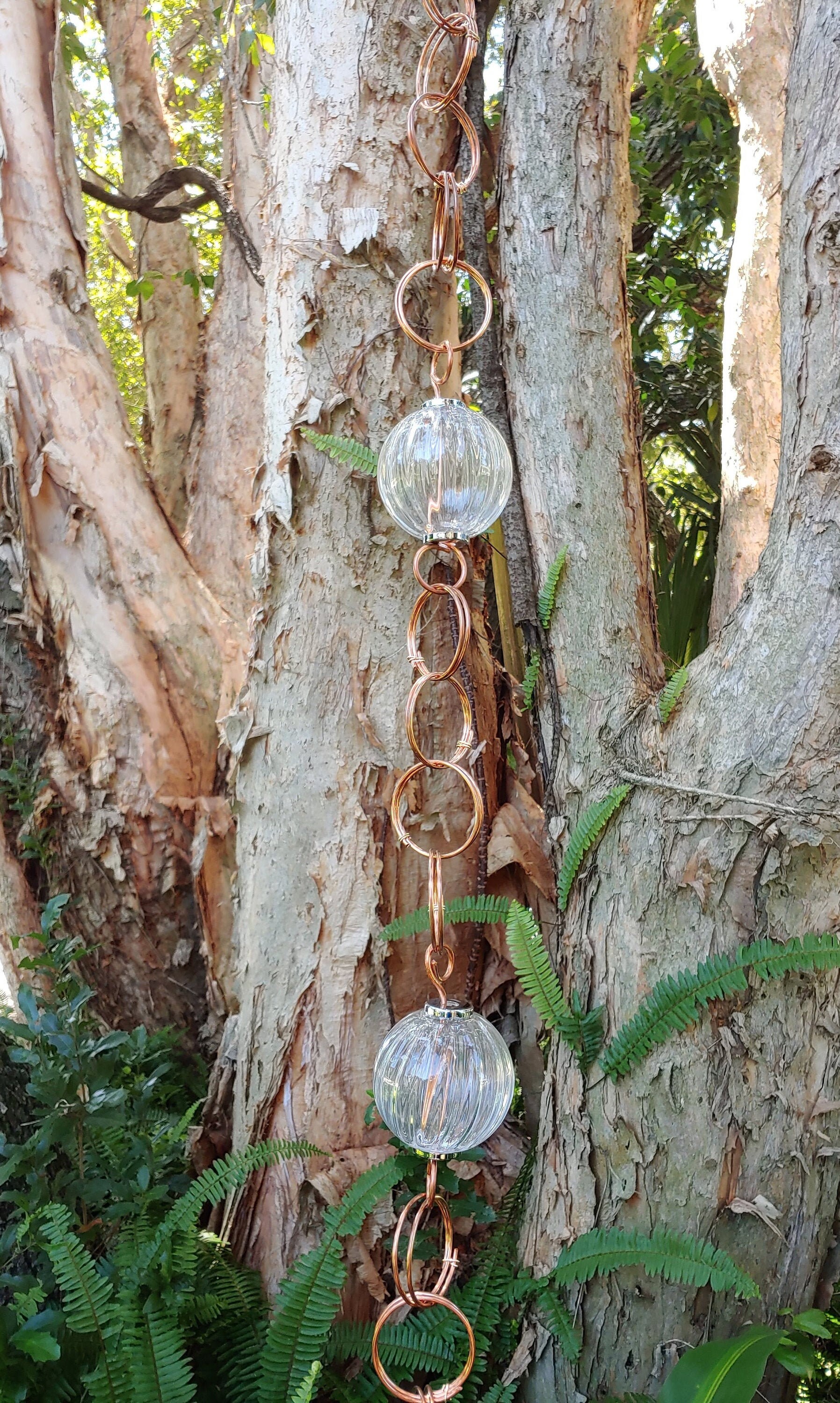 Glass Globes Rain Chain - Etsy
