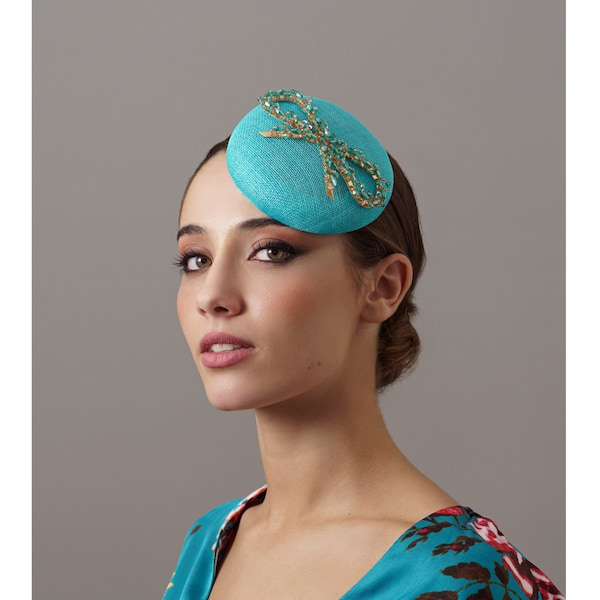 Teal Cocktail Hat - Etsy