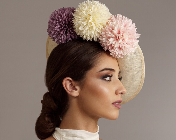 Original Kentucky Derby Hat for Woman, Pink Hat With Flowers, Flowers ...