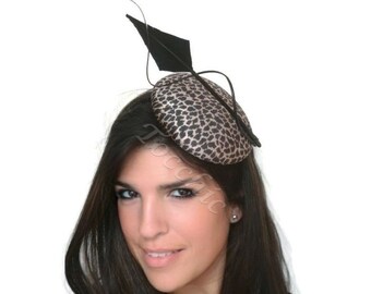 Leopard Print Fascinator Hat - Etsy