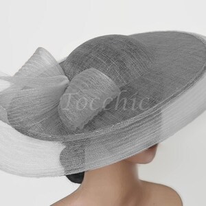 Grey Woman Dressy Hat for Weddings Elegant Grey Ascot Hat - Etsy