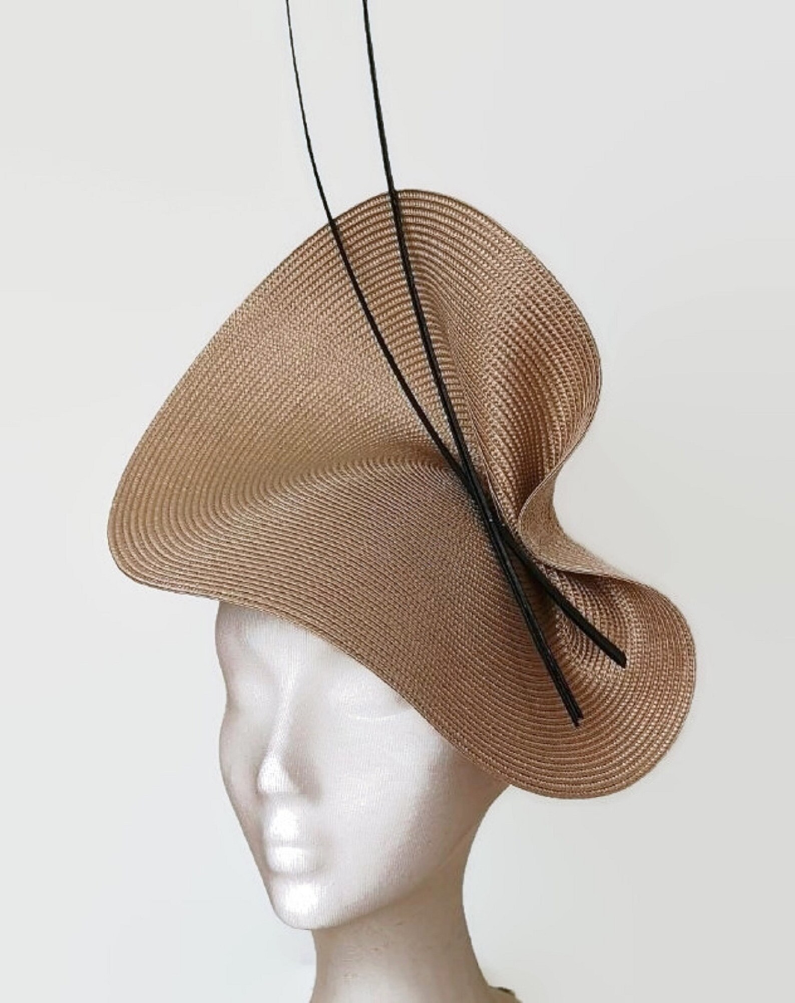 Beige and Black Fascinator for Royal Ascot Races Women - Etsy UK