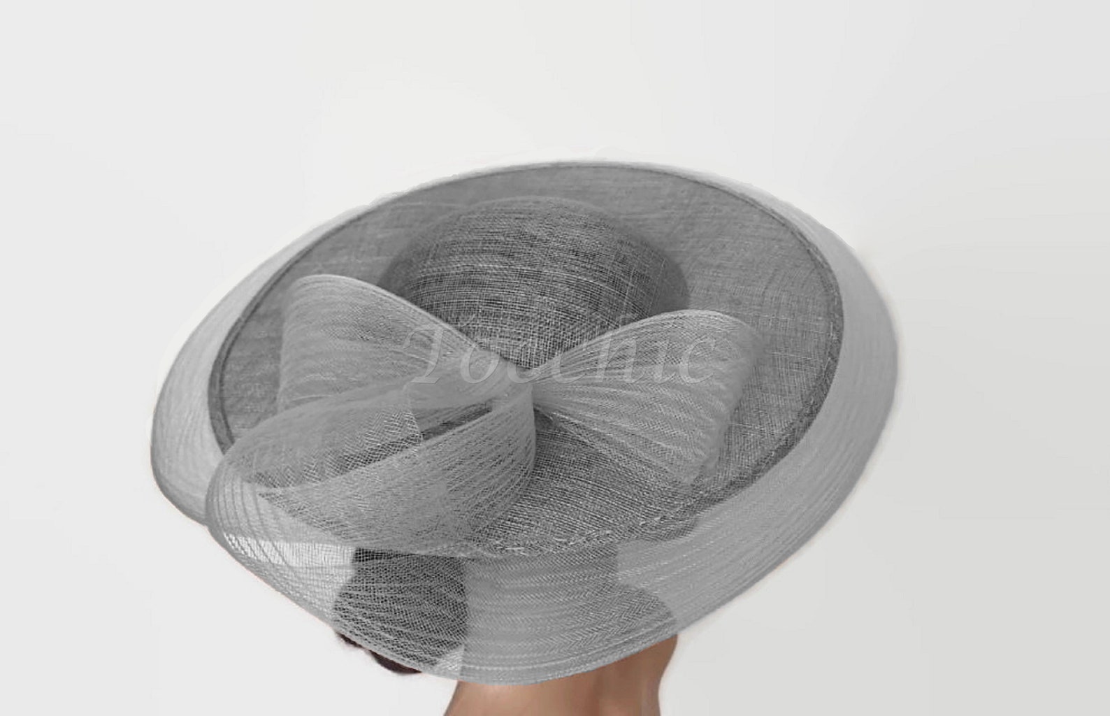 Grey Woman Dressy Hat for Weddings, Elegant Grey Ascot Hat, Kentucky ...