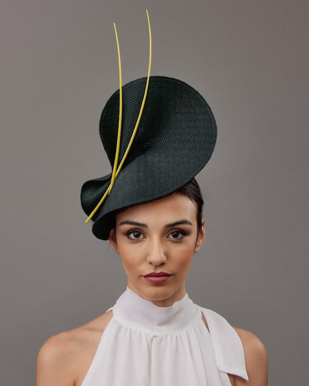 Black and Yellow Derby Fascinator Hat - Black Kentukcy Derby Hat ...