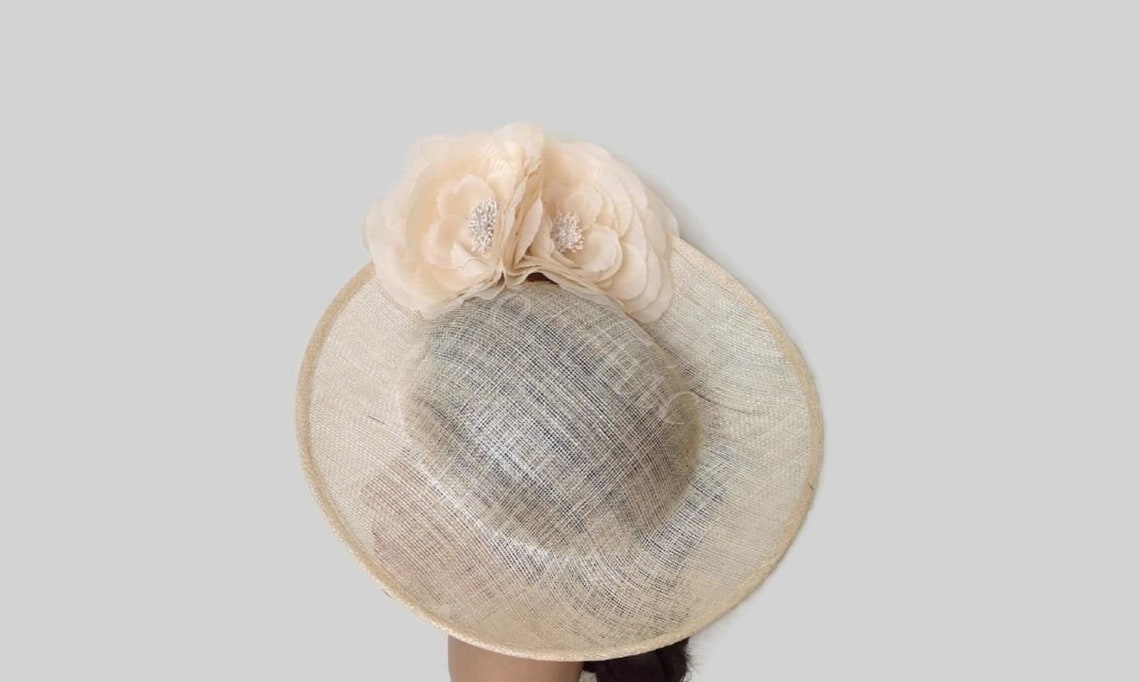 Cream Flower Hat Ivory Wedding Hat With Flowers Cream Royal | Etsy