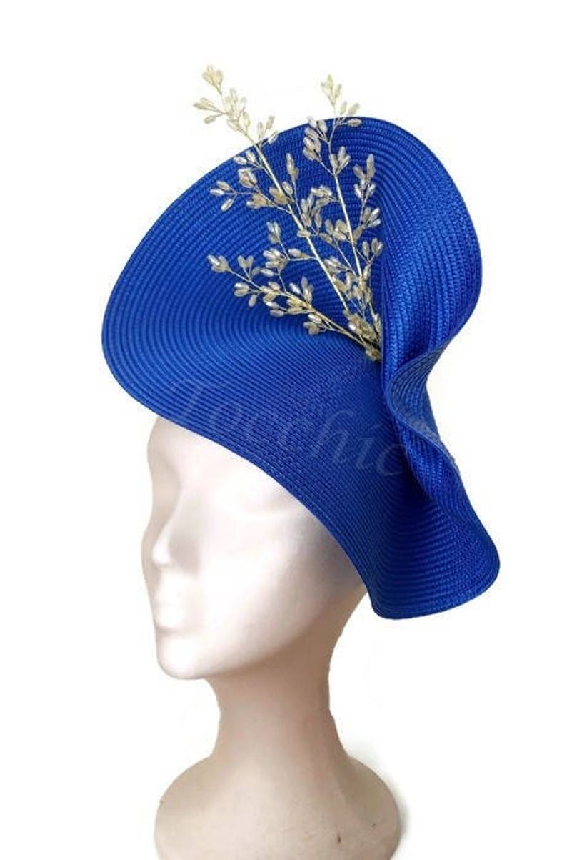 Royal Blue Fascinator, Kentucky Derby Hat Royal Blue, Ascot Hat Blue ...